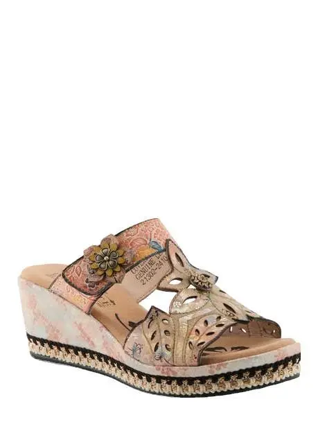 SPRING STEP SHOES Coverup Wedge Sandal - Peach