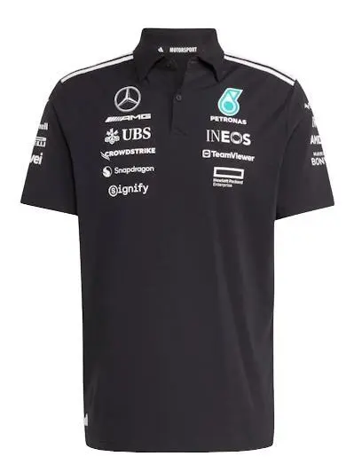 Adidas Mercedes Amg Petronas Formula One Team Polo Shirt - Black/white