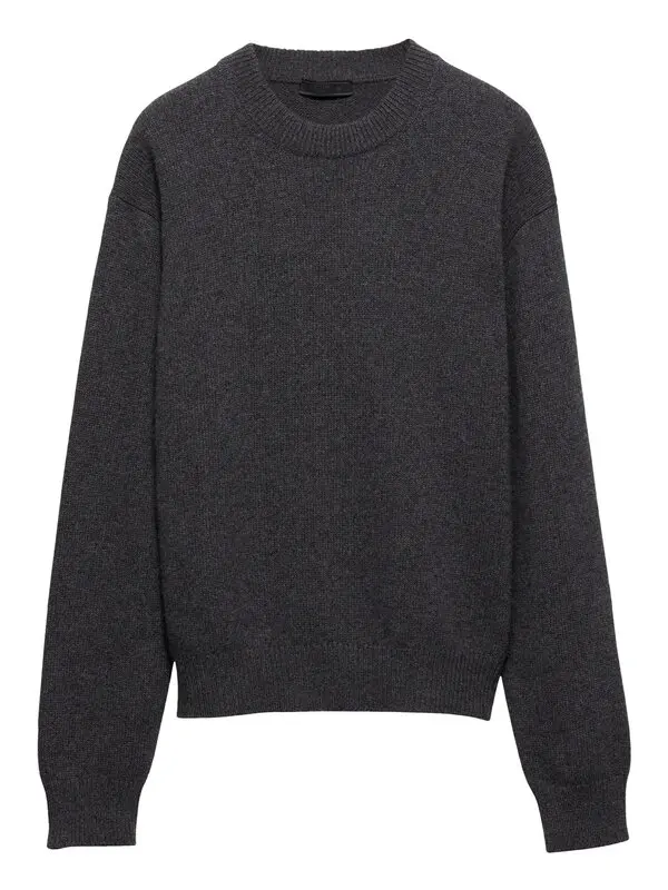 Prada Re-cashmere Crew-neck Sweater - Grey