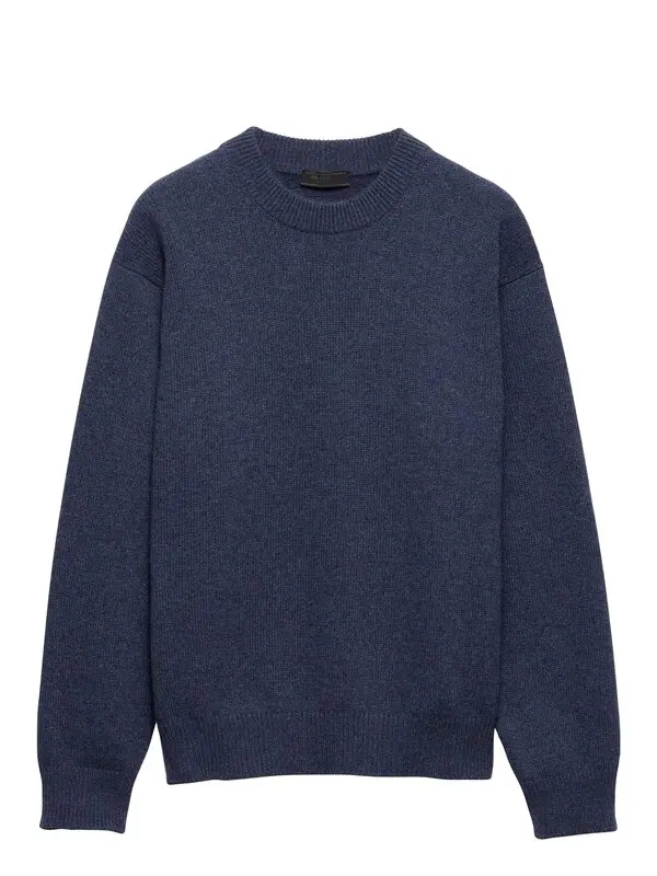 Prada Re-cashmere Crew-neck Sweater - Turquoise