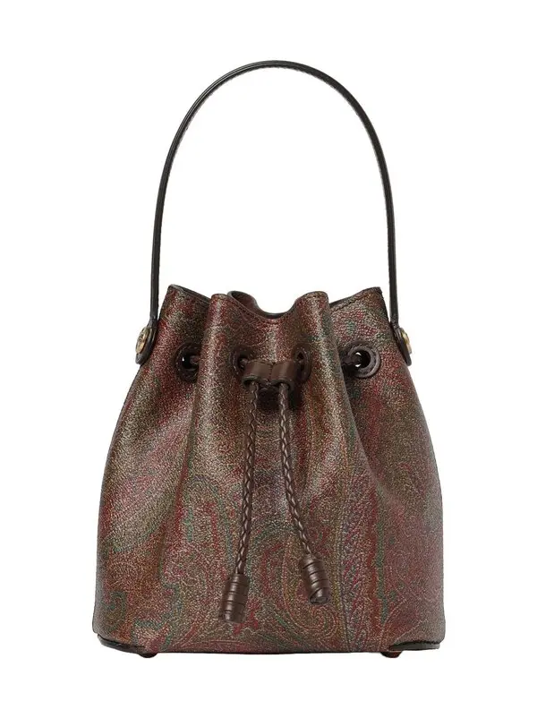 Etro Paisley Print Bucket Bag - Brown