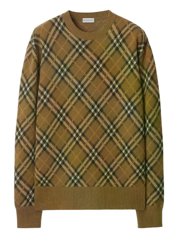 Burberry Check-pattern Sweater - Brown