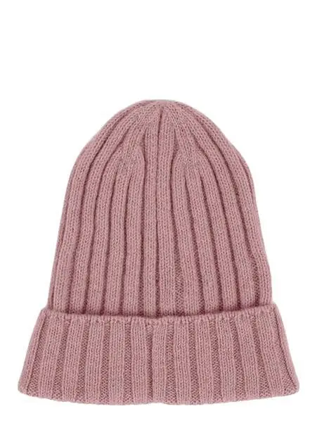 SSKEIN Ribbed Baby Alpaca Beanie - Cameo Pink