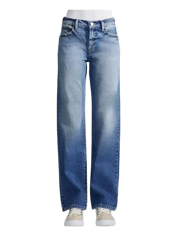KANCAN Julie High Rise Straight Jeans - Medium Wash