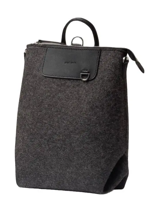 GRAF LANTZ Bedford Merino Wool Midi Backpack - Charcoal Black