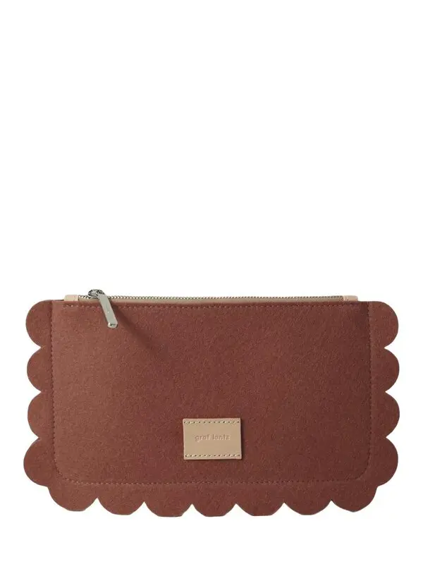 GRAF LANTZ Deco Edge Merino Wool Pouch - Terracotta