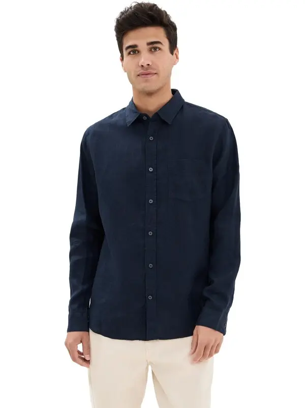 Vince Linen Shirt - Coastal