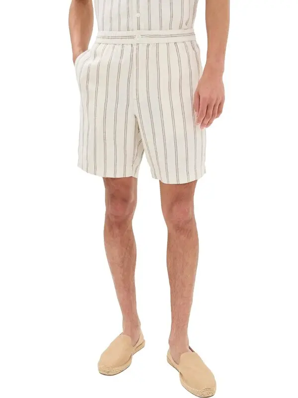 Vince Mesa Stripe Beach Shorts - Blanco