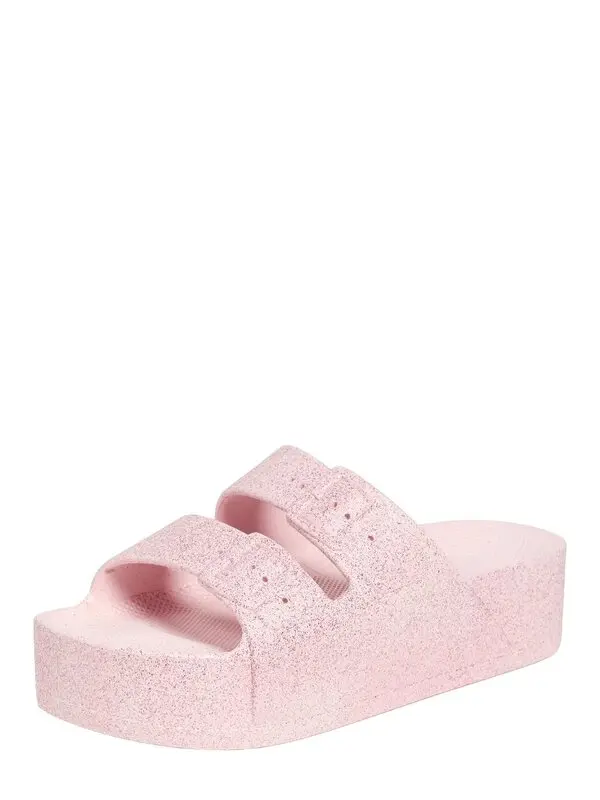 Freedom Moses Metallic Platform Slides - Rosie