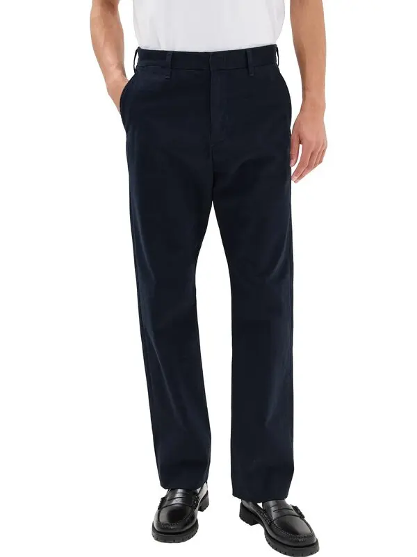 Vince Louie Straight Fit Peached Cotton Chinos - Coastal