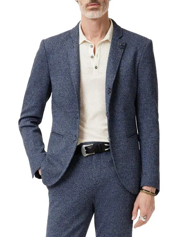 John Varvatos Madison Slim Fit Tweed Blazer - Lake Blue