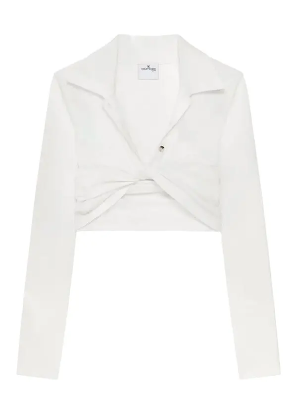 COURREGES Twist-detailing Shirt - White