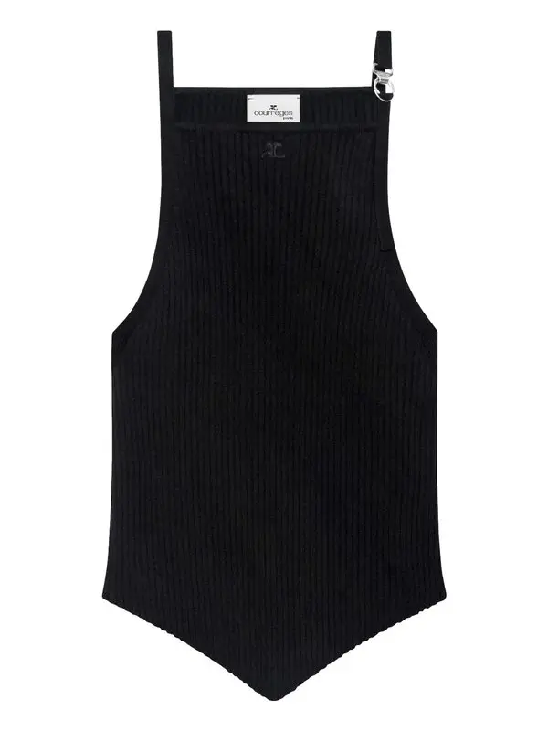 COURREGES Pointy Hem Tank Top - Black
