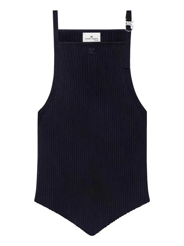 COURREGES Pointy-hem Tank Top - Blue
