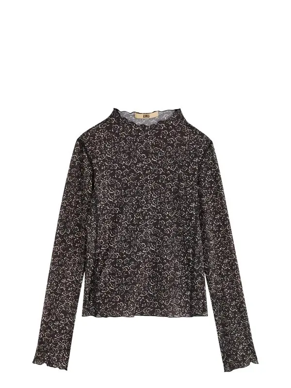 KNWLS Halcyon Printed Stretch-jersey Top - Black