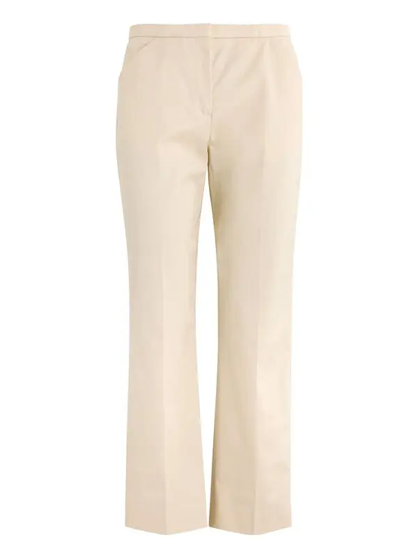 TOTEME Cropped Straight-leg Trousers - Ecru