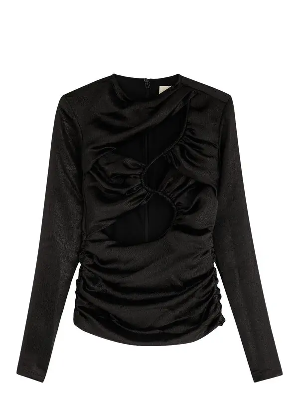 Isabel Marant Rose Draped Top - Black