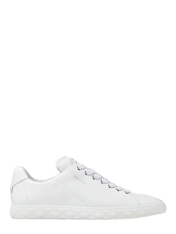 JIMMY CHOO Diamond Light Leather Low-top Trainers - V White