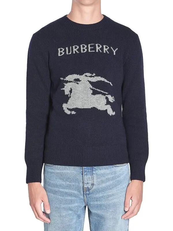 Burberry Wool And Cashmere Pullover - Blue