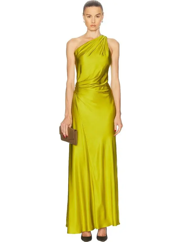 A.L.C. Aster Gown - Green Amber