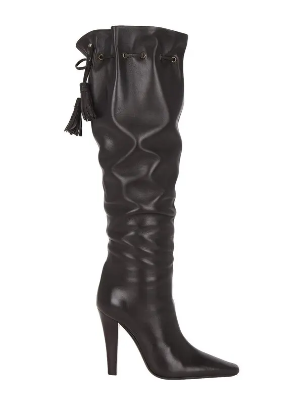 Saint Laurent Knee High Boot - Harris Eagle Brown