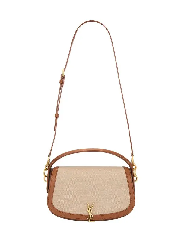 Saint Laurent Voltaire Shoulder Bag - Desert Dust & Brick