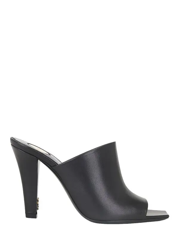 Saint Laurent Jill Mule Sandal - Nero