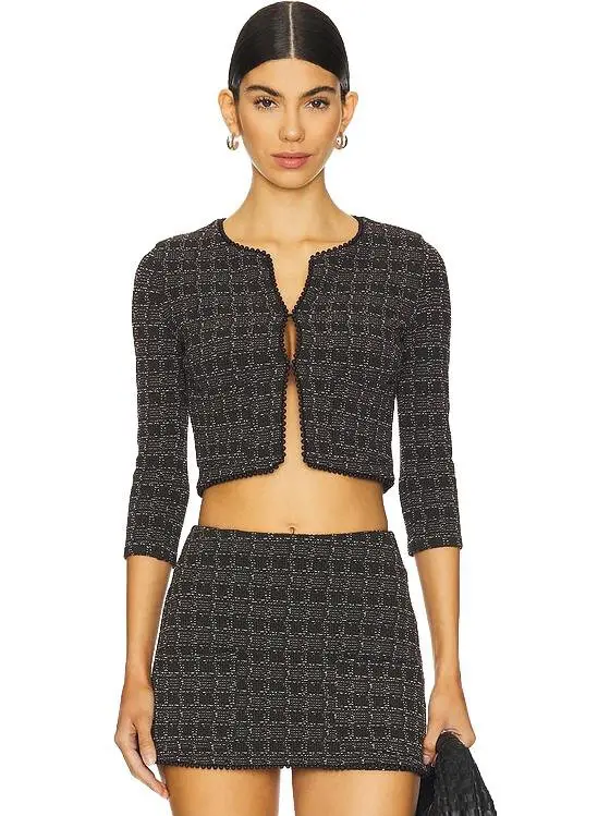 Devon Windsor X Mimi Jacket - Black Tweed
