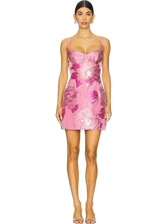 Katie May Claudette Mini Dress - Pink Peacock