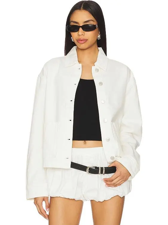 MORE TO COME Nerissa Twill Jacket - Cream