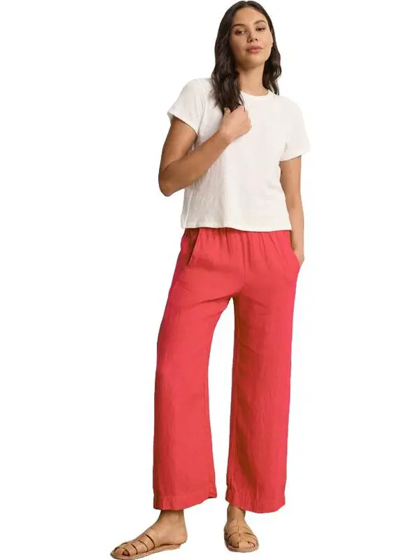 Velvet By Graham & Spencer Lola Linen Pant - Red