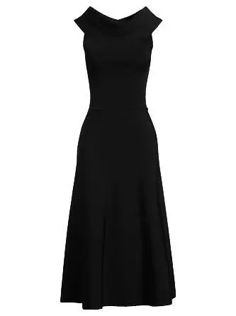 Fabiana Filippi Flared Knit Midi Dress - Black