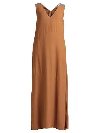 Fabiana Filippi Viscose Maxi Dress - Camel