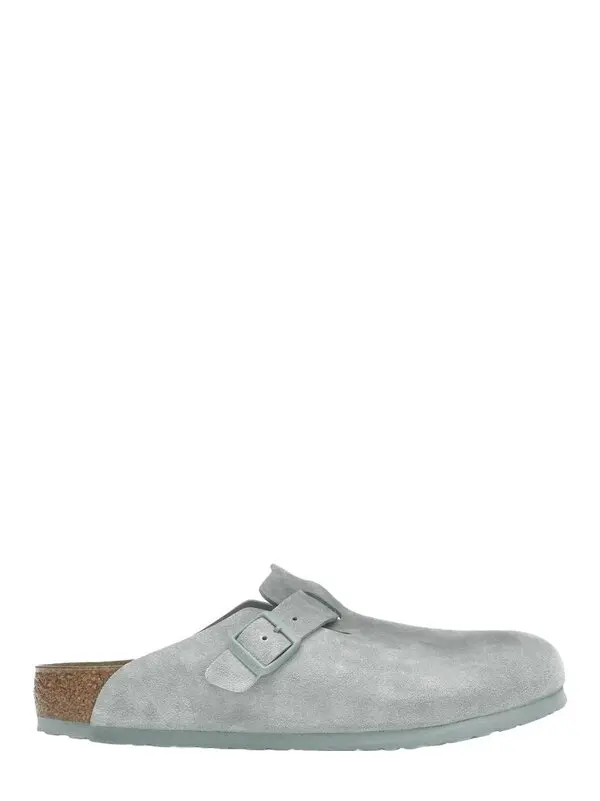 BIRKENSTOCK Boston Suede Clogs - Pure Sage