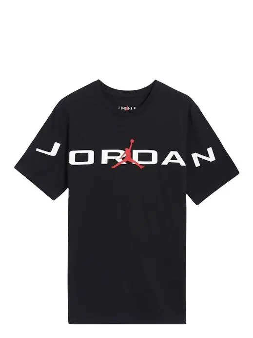 JORDAN Air Short Sleeve T-shirt - Black/red/white