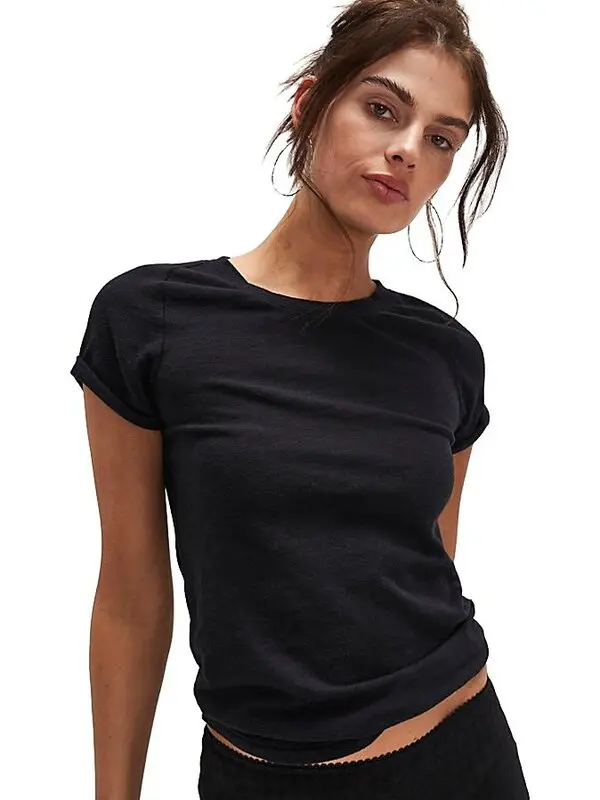 Free People We The Free Hazy Tee - Black
