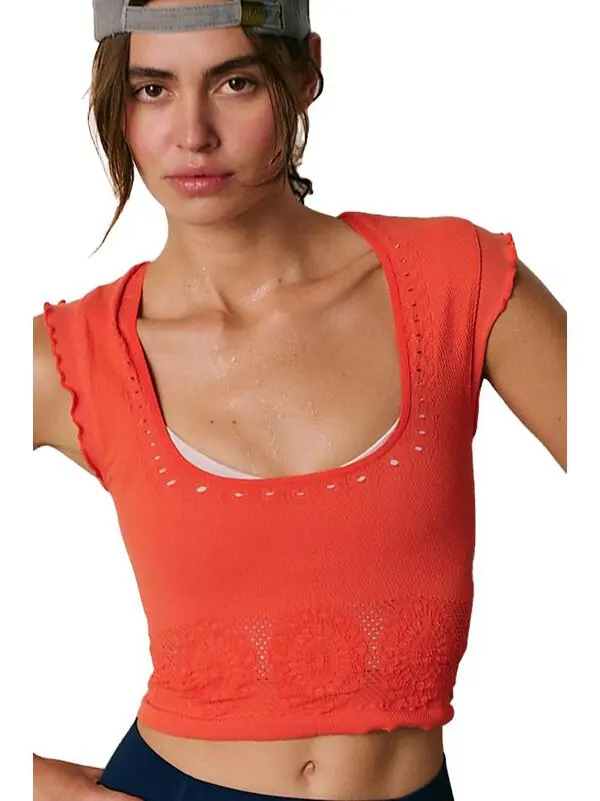 Free People Take Me Away Cami - Scarlet