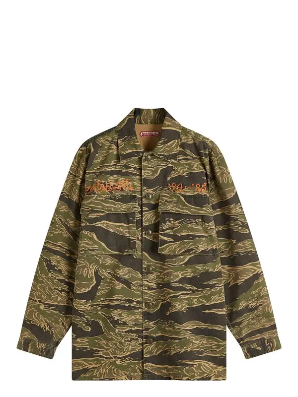 MAHARISHI Tiger Camo Advisor's Shirt - Mint Gold