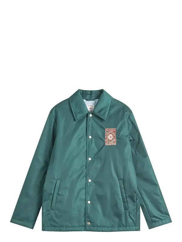 Casablanca Stadium Jacket - Green/laurel Stripe