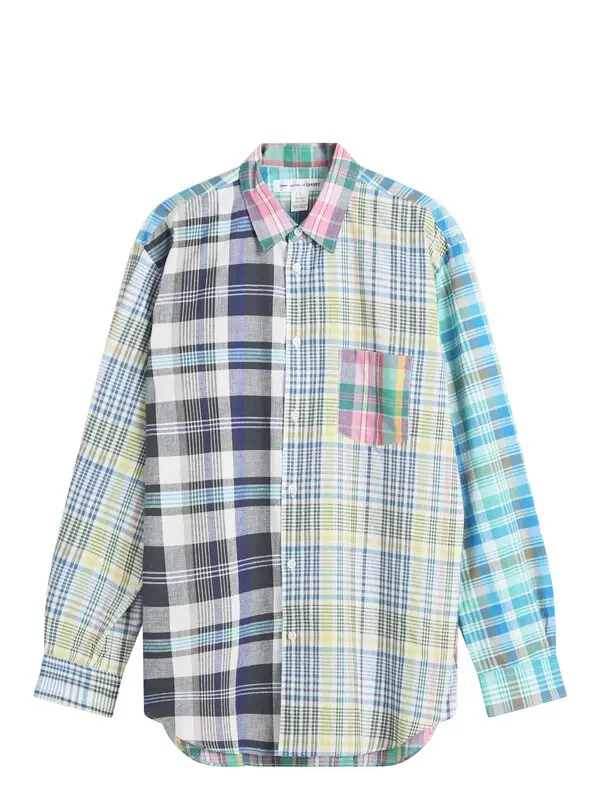 Comme Des Garçons Mix Check Button Down Shirt - Multi