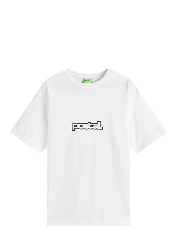 POSTAL Bold Outline Logo T-shirt - White