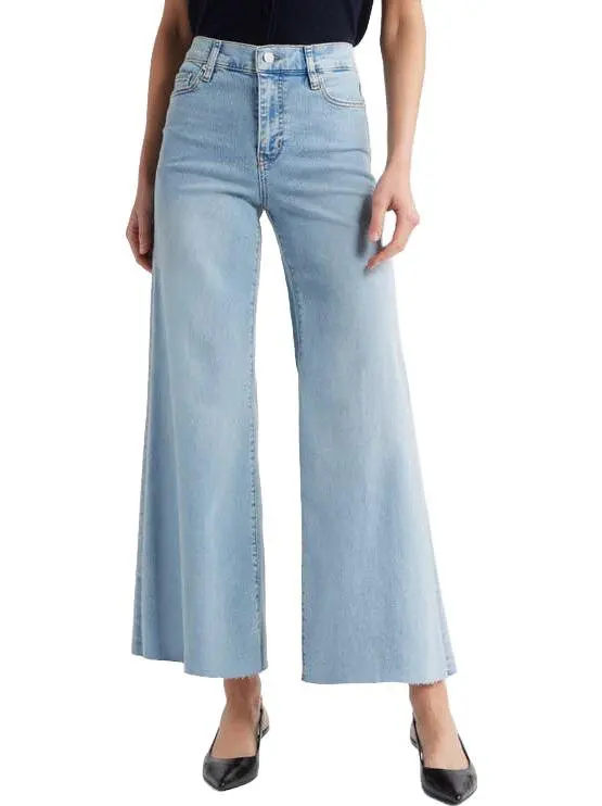 FRAME Le Palazzo Crop Wide Leg Jeans - Tribute Raw After