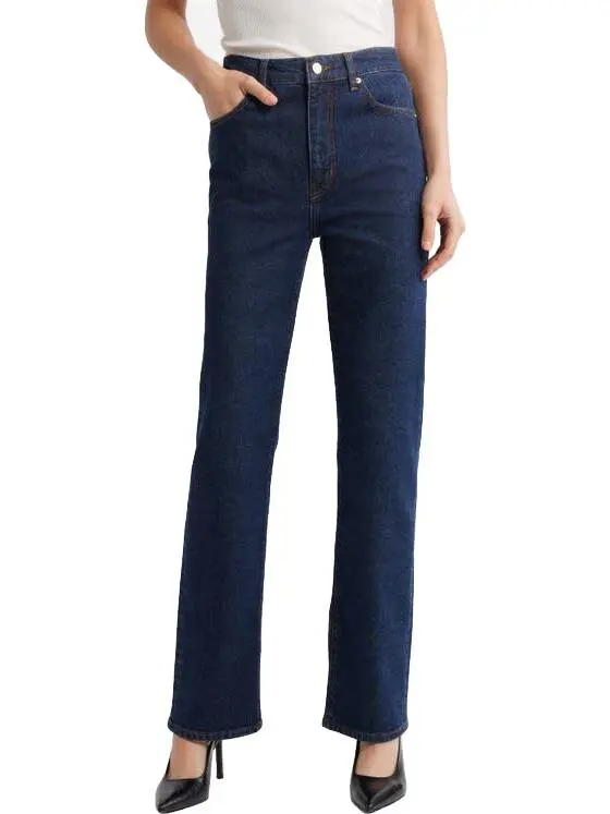 FRAME The Ruler High-waist Straight-leg Jeans - Taboo
