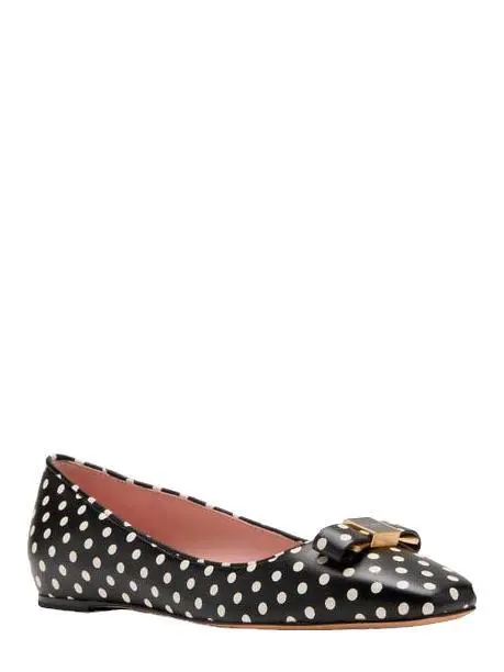 Kate Spade New York Bowdie Ballet Flats - Black/ Cream