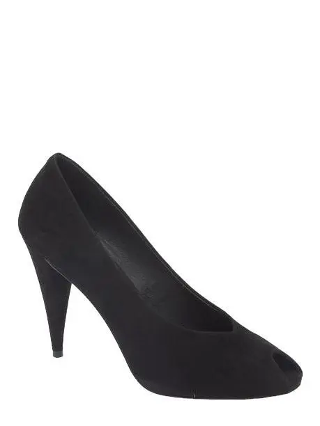 Jeffrey Campbell Sherille Peep Toe Pump - Black Suede
