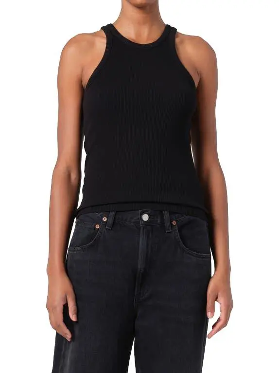AGOLDE Rayne Rib Tank - Black