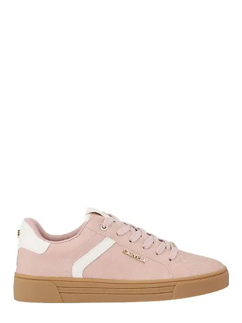 Carvela Gum-sole Faux-leather Low-top Trainers - Pink