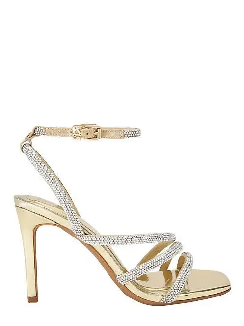 Kurt Geiger Savanna Embellished Heeled Sandals - Gold