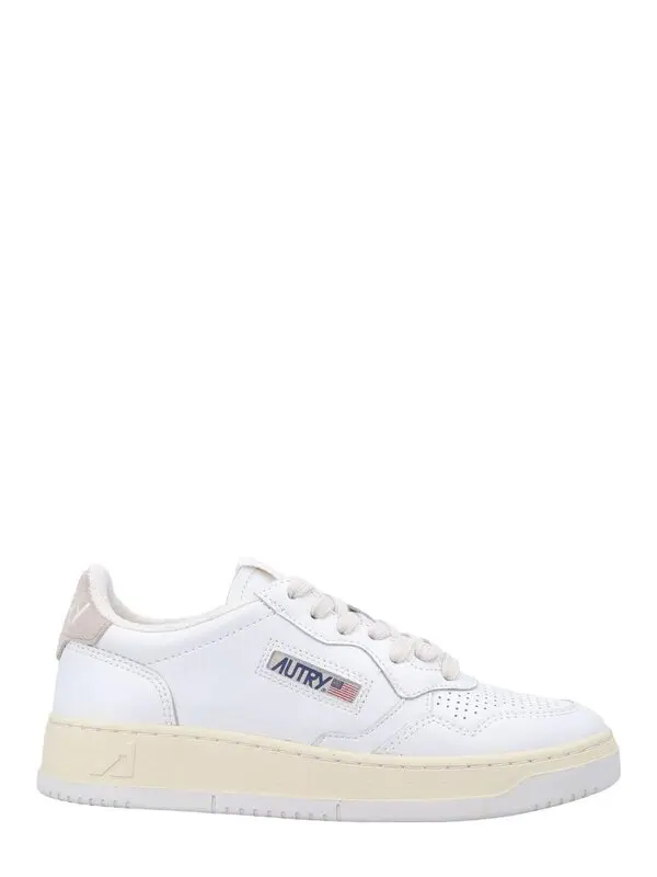 AUTRY Medalist Leather Low Top Sneakers - White/ivory