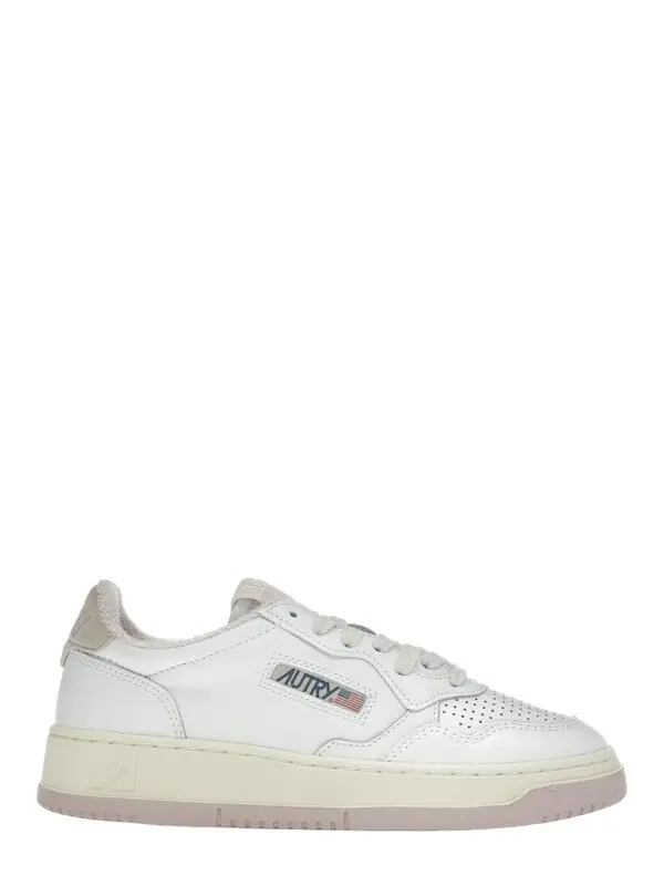 AUTRY Medalist Leather Low Sneakers - White/powder Pink